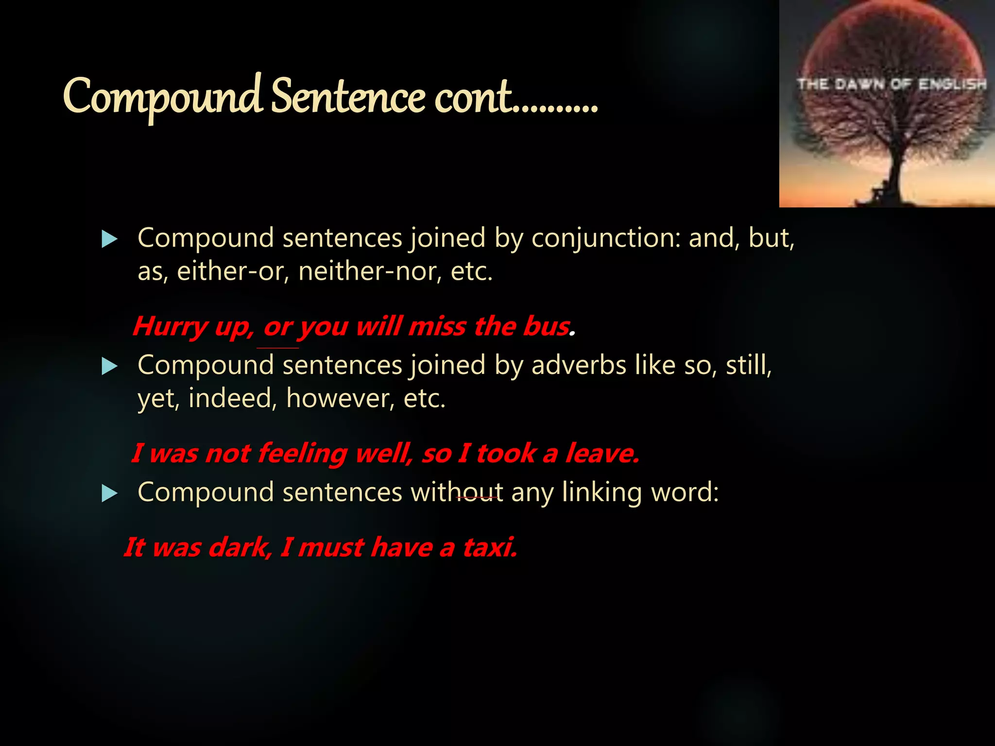 Types of Sentence|| Simple || Compound || Complex Sentence ||| Grammar ...
