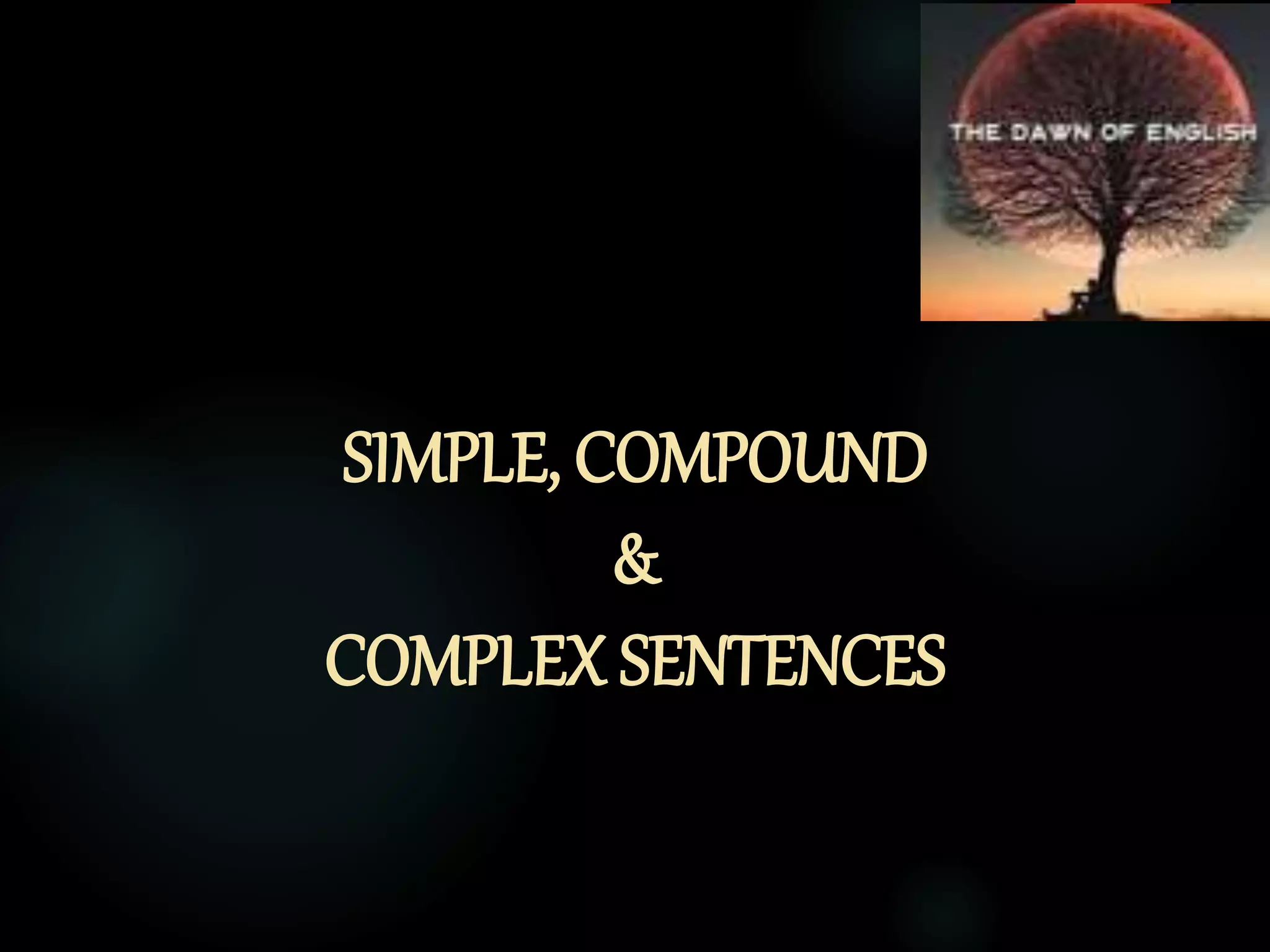 Types of Sentence|| Simple || Compound || Complex Sentence ||| Grammar ...