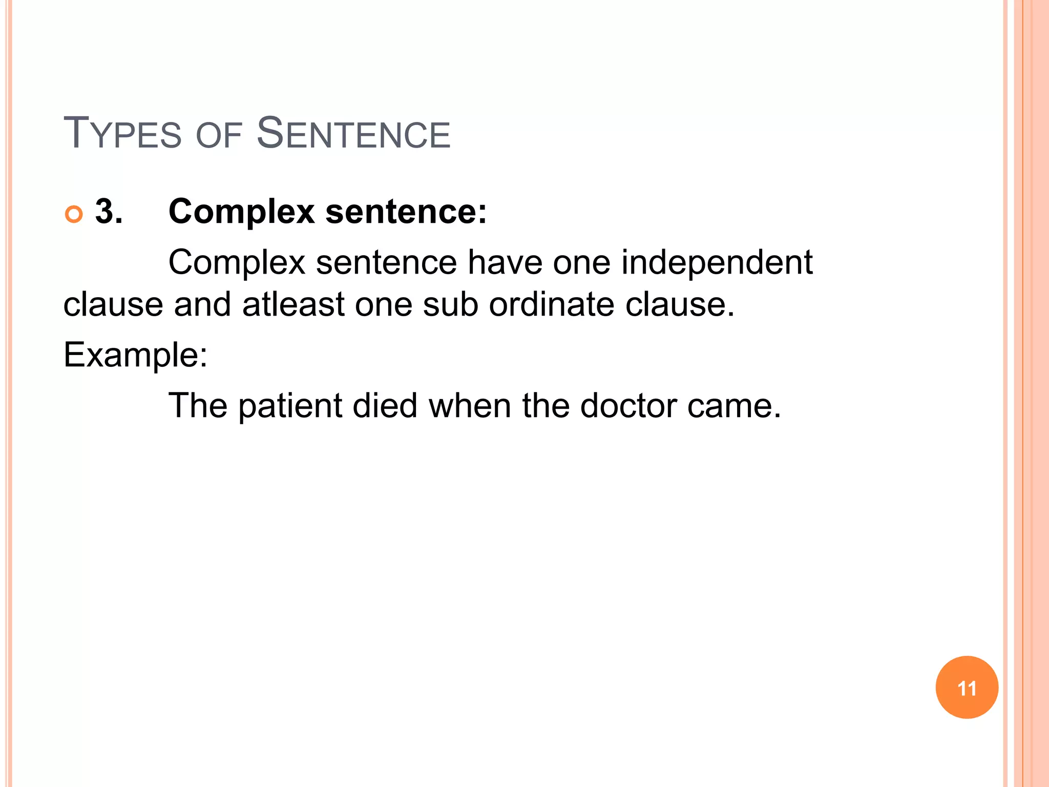 Sentence and their types | PPTX