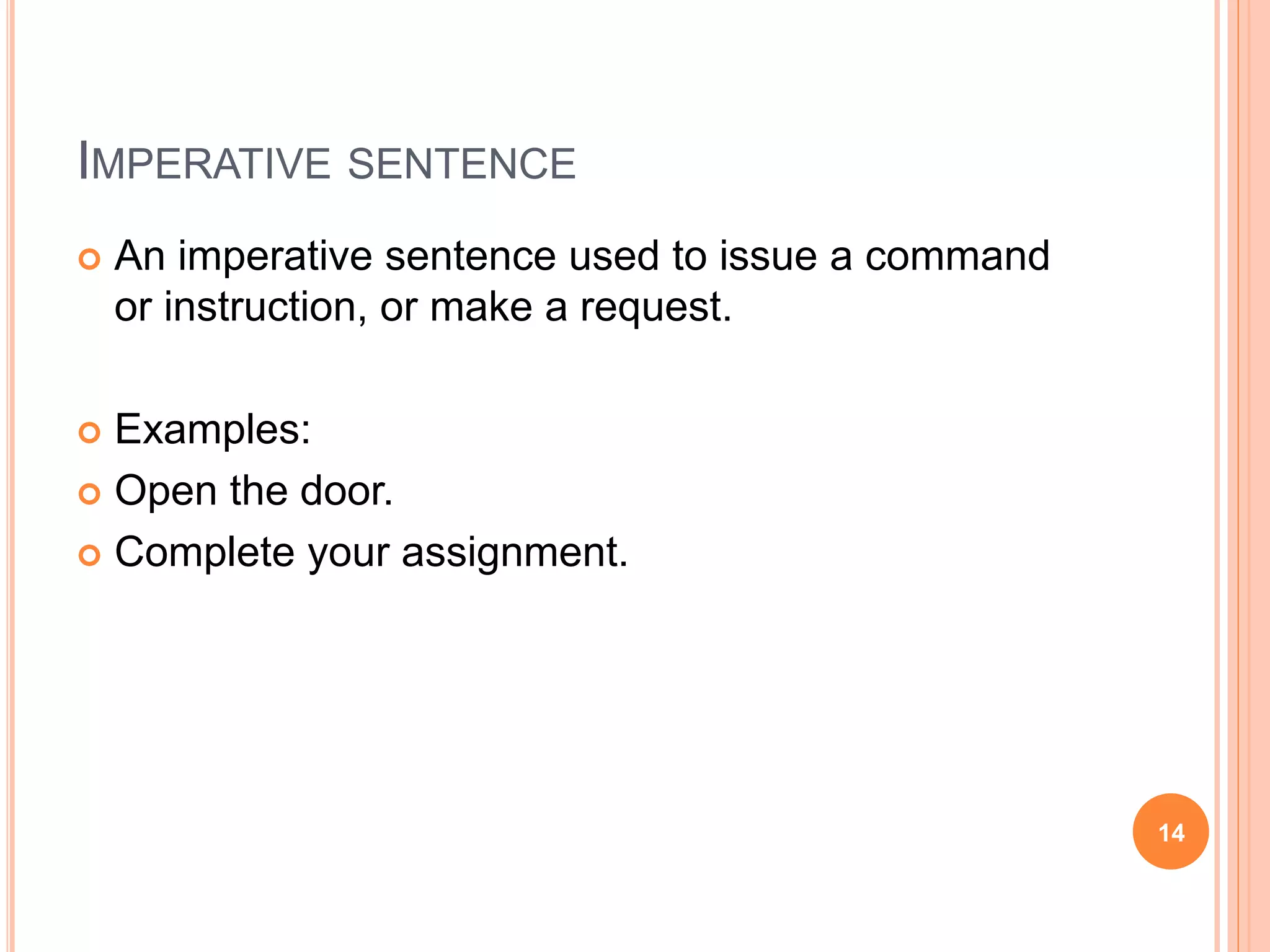 Sentence and their types | PPTX