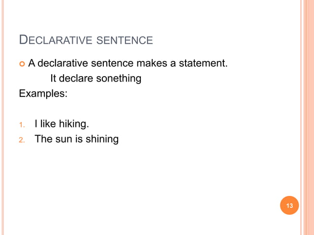 Sentence and their types | PPTX | Education