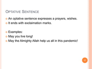 Sentence and their types | PPTX