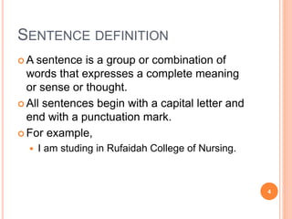 Sentence and their types | PPTX