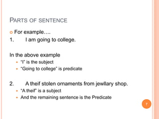 Sentence and their types | PPTX