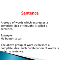 Sentence and types | PPTX
