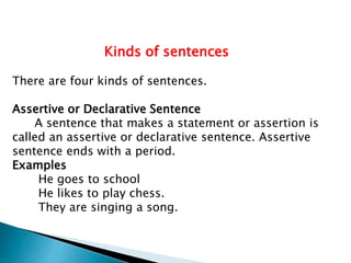 Sentence and types | PPTX