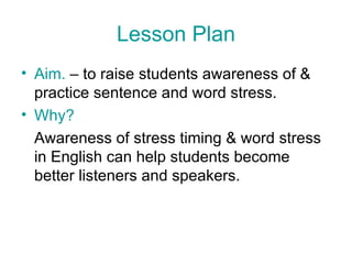Sentence and word stress | PPT