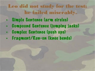 Sentence boot camp | PPT