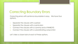 Sentence boundaries | PPTX