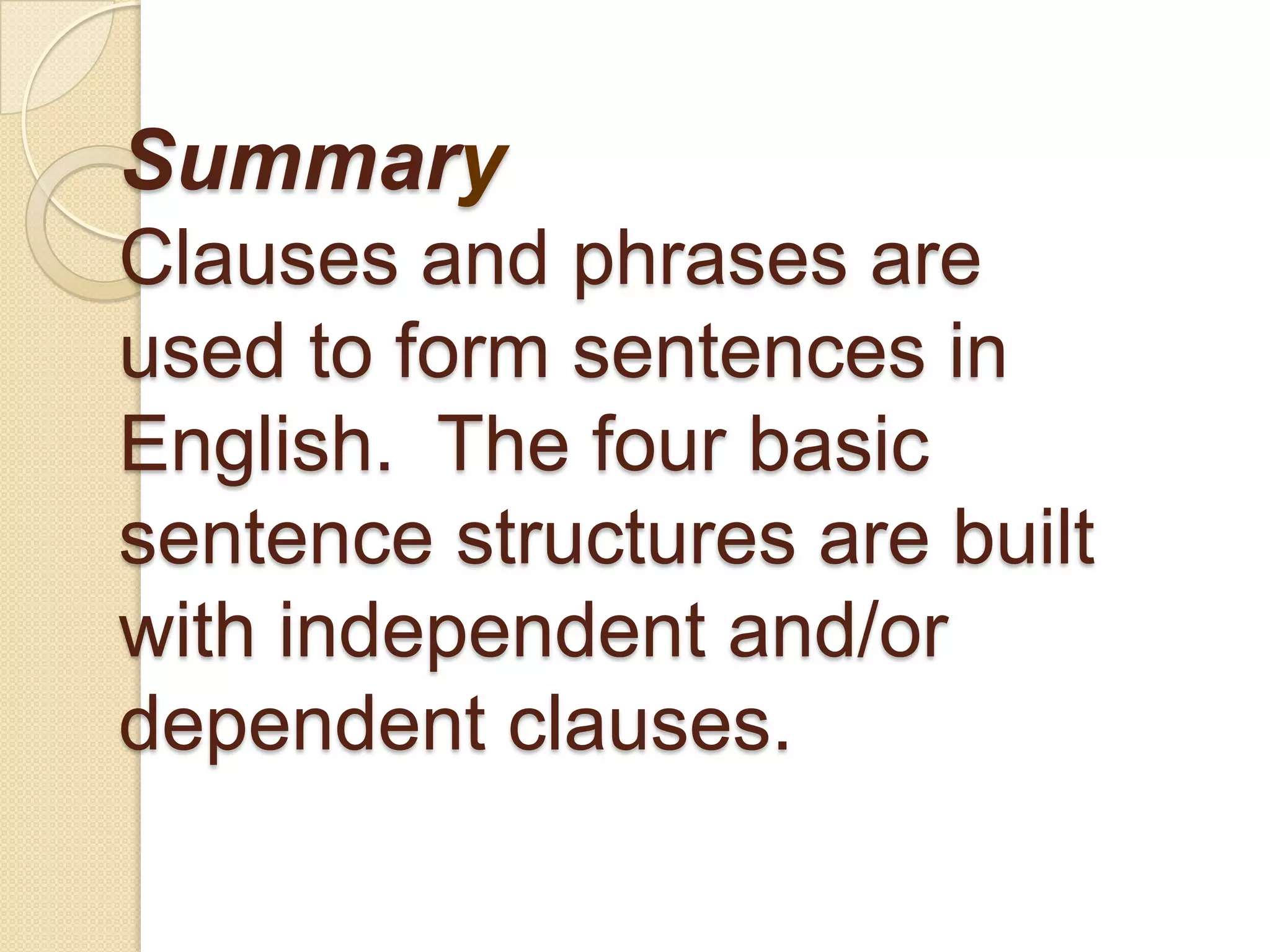 Sentence Building Blocks & Structures | PPTX