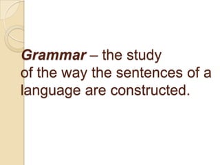 Sentence Building Blocks & Structures | PPTX