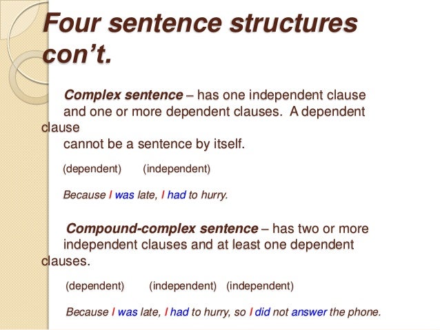 Sentence Building Blocks & Structures
