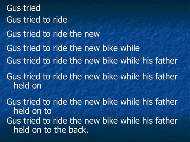 Lesson 7 Gus and Grandpa Sentence Building | PPT | Cycling | Sports