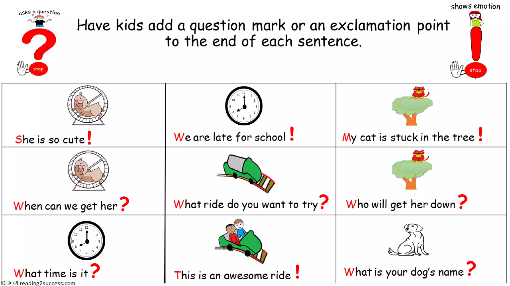 How to Teach Kids When to Use a Period, Question Mark or Exclamation ...