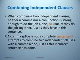 Combining Sentences Using Semi-Colons and Colons | PPTX