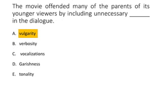 Sentence completion for entrance exams verbal reasoning | PPT