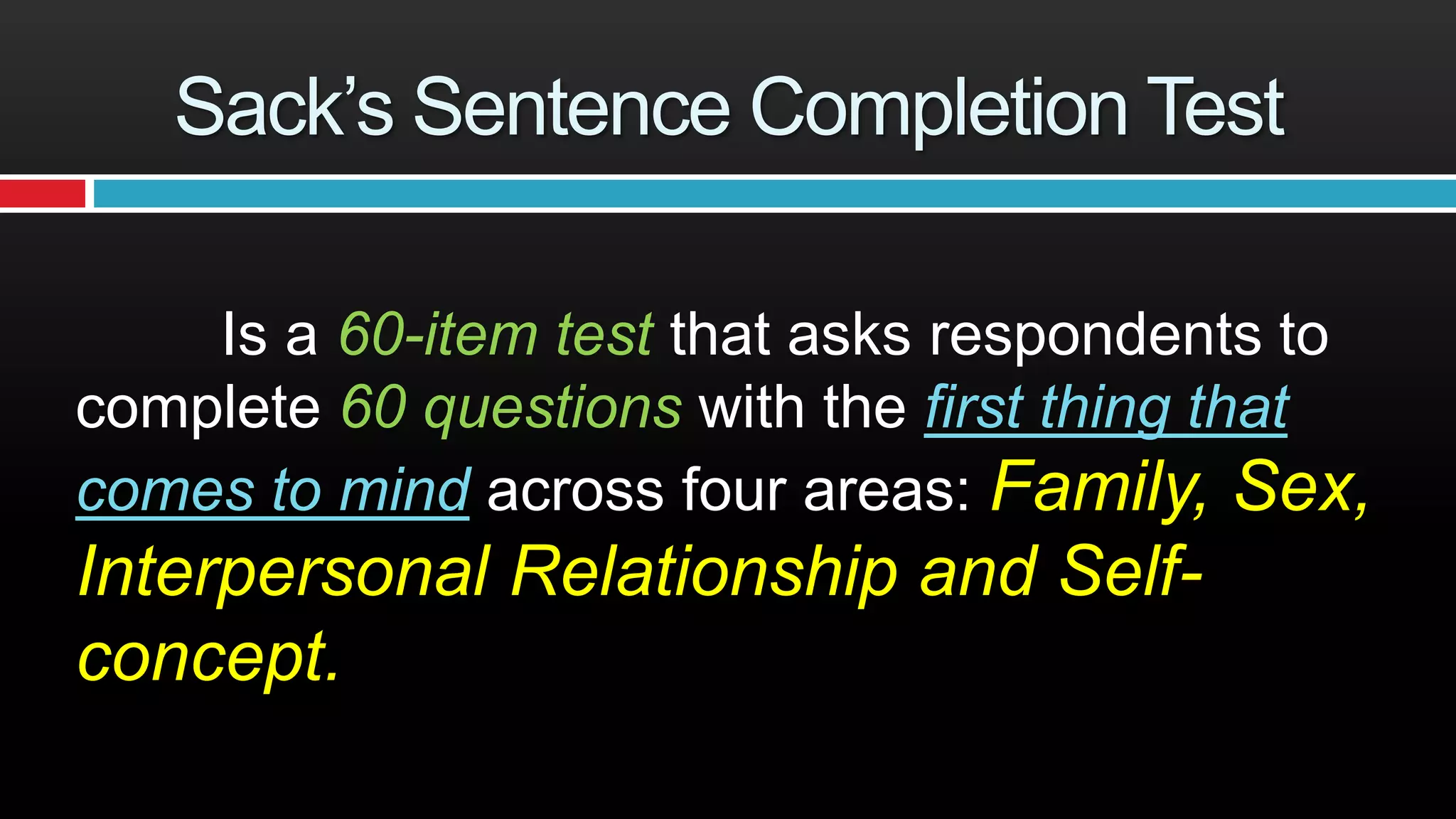 Sentence completion test | PPTX