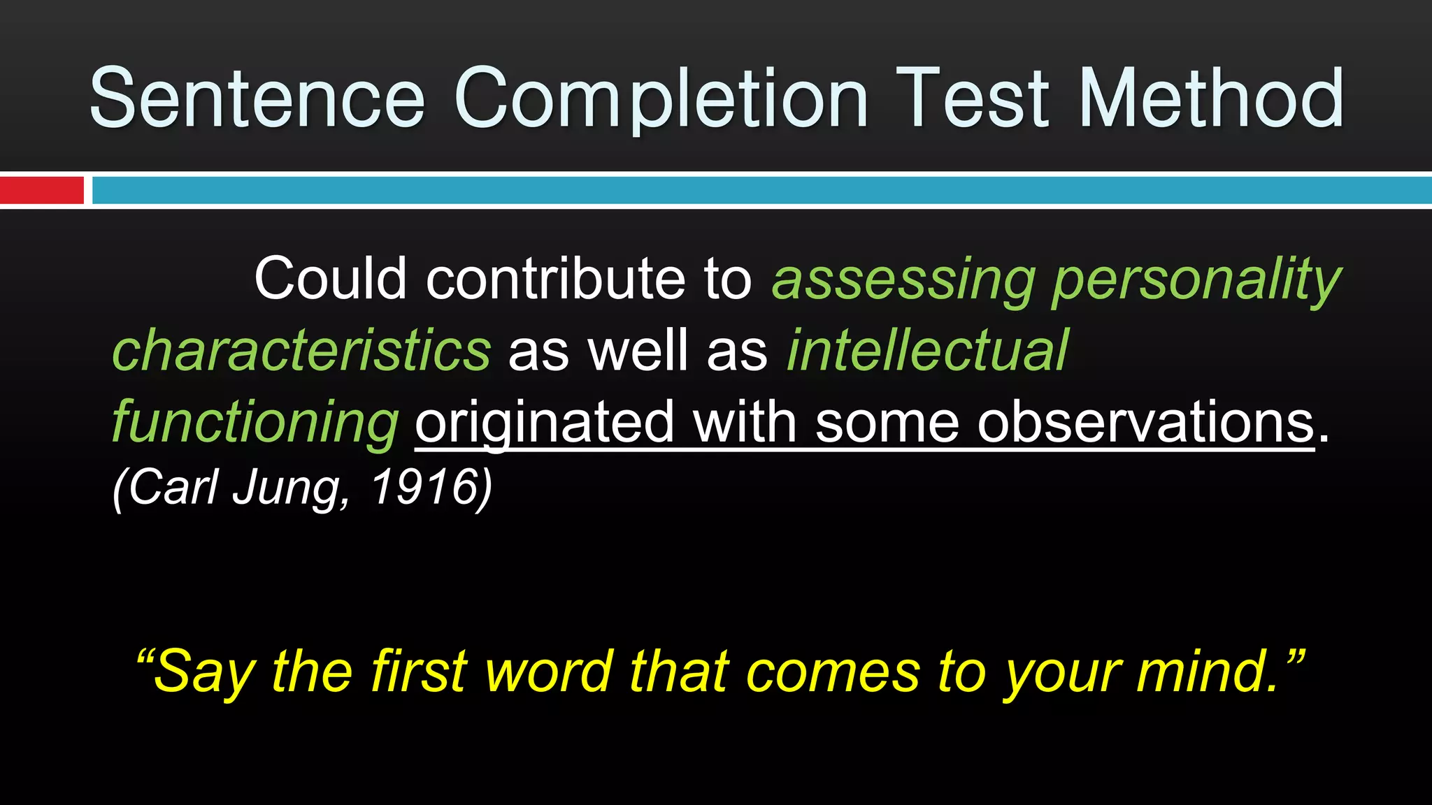 Sentence completion test | PPTX
