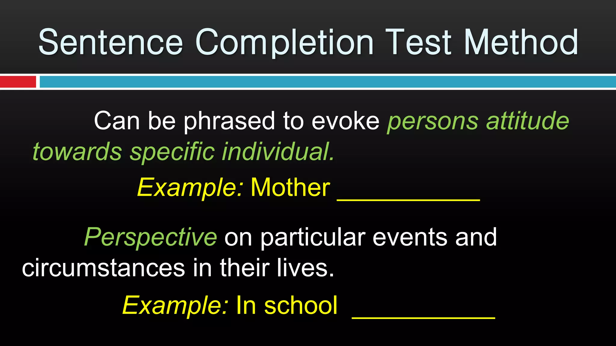 Sentence completion test | PPTX