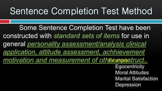 Sentence completion test | PPTX