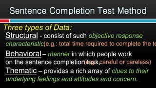 Sentence completion test | PPTX