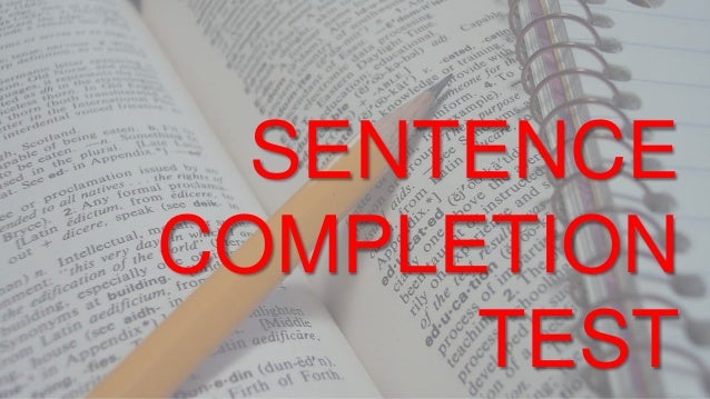 Sentence completion test