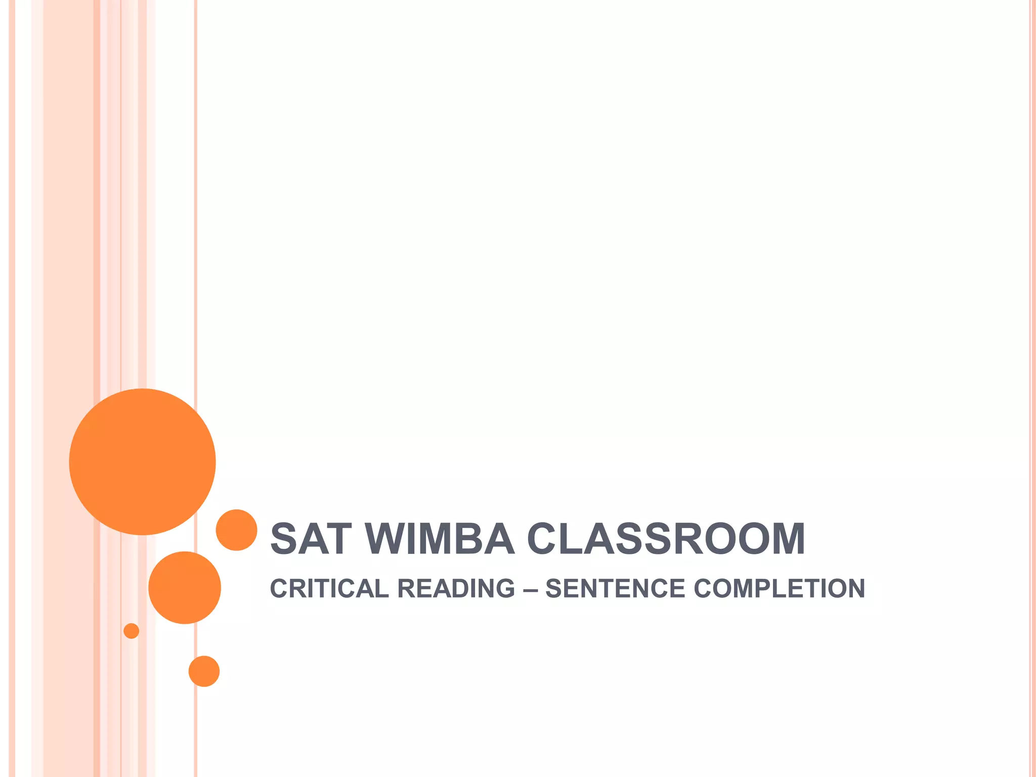 Sentence completion wimba | PPTX