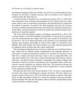 Sentence Comprehension The Integration of Habits and Rules (Language ...