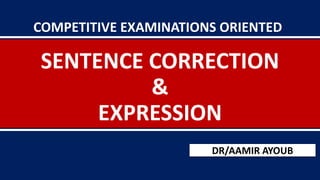 SENTENCE CORRECTION For CSS and PMS Students | PPT