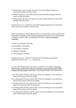 Sentence correction practice problems | PDF