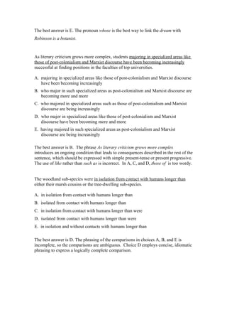 Sentence correction practice problems | PDF