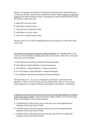 Sentence correction practice problems | PDF