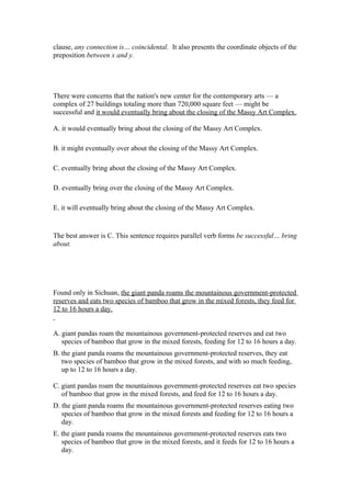 Sentence correction practice problems | PDF