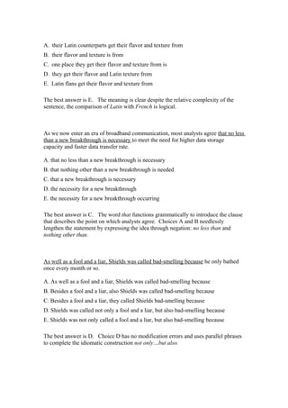 Sentence correction practice problems | PDF