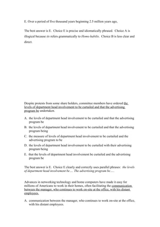 Sentence correction practice problems | PDF