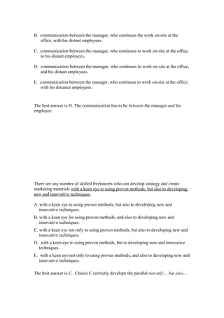 Sentence correction practice problems | PDF