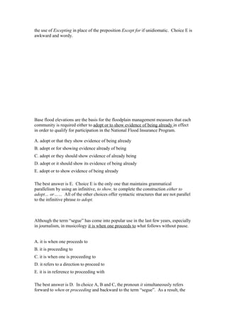 Sentence correction practice problems | PDF