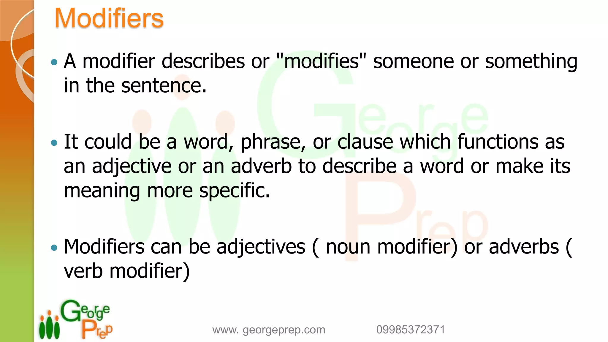 Sentence correction 2( pronouns and modifiers) | PPT