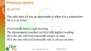 Sentence correction 2( pronouns and modifiers) | PPTX | Internet for ...