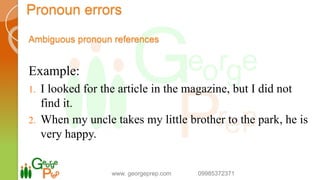 Sentence correction 2( pronouns and modifiers) | PPTX | Internet for ...