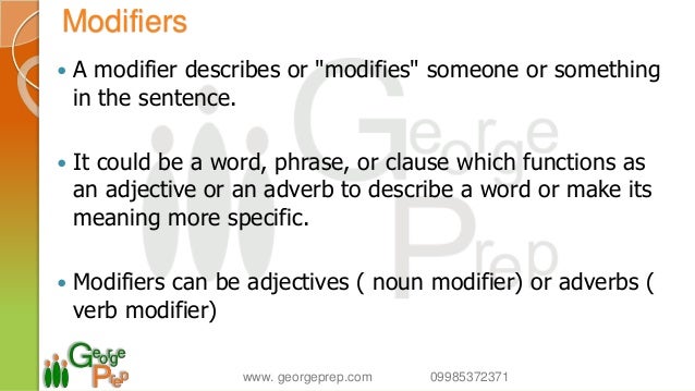 Sentence correction 2( pronouns and modifiers)