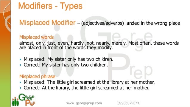 Sentence correction 2( pronouns and modifiers)