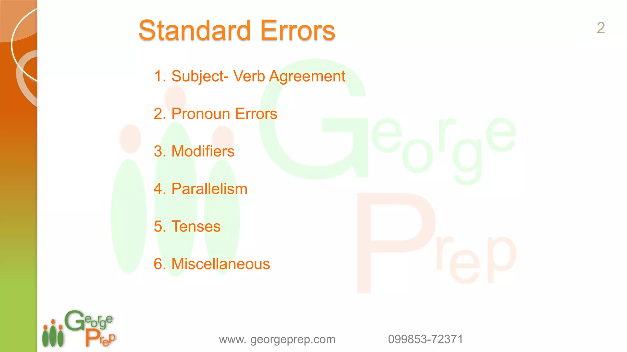Sentence correction 3 (parallelism and miscellaneous) | PPTX