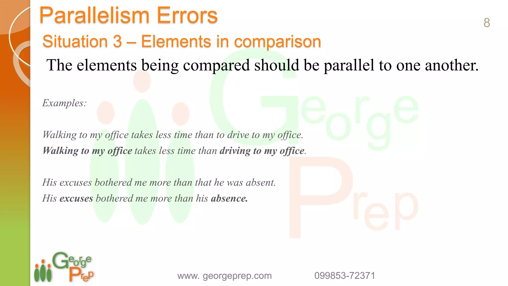 Sentence correction 3 (parallelism and miscellaneous) | PPTX