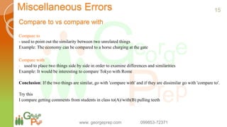 Sentence correction 3 (parallelism and miscellaneous) | PPT