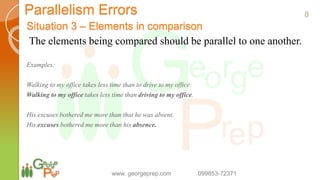 Sentence correction 3 (parallelism and miscellaneous) | PPT