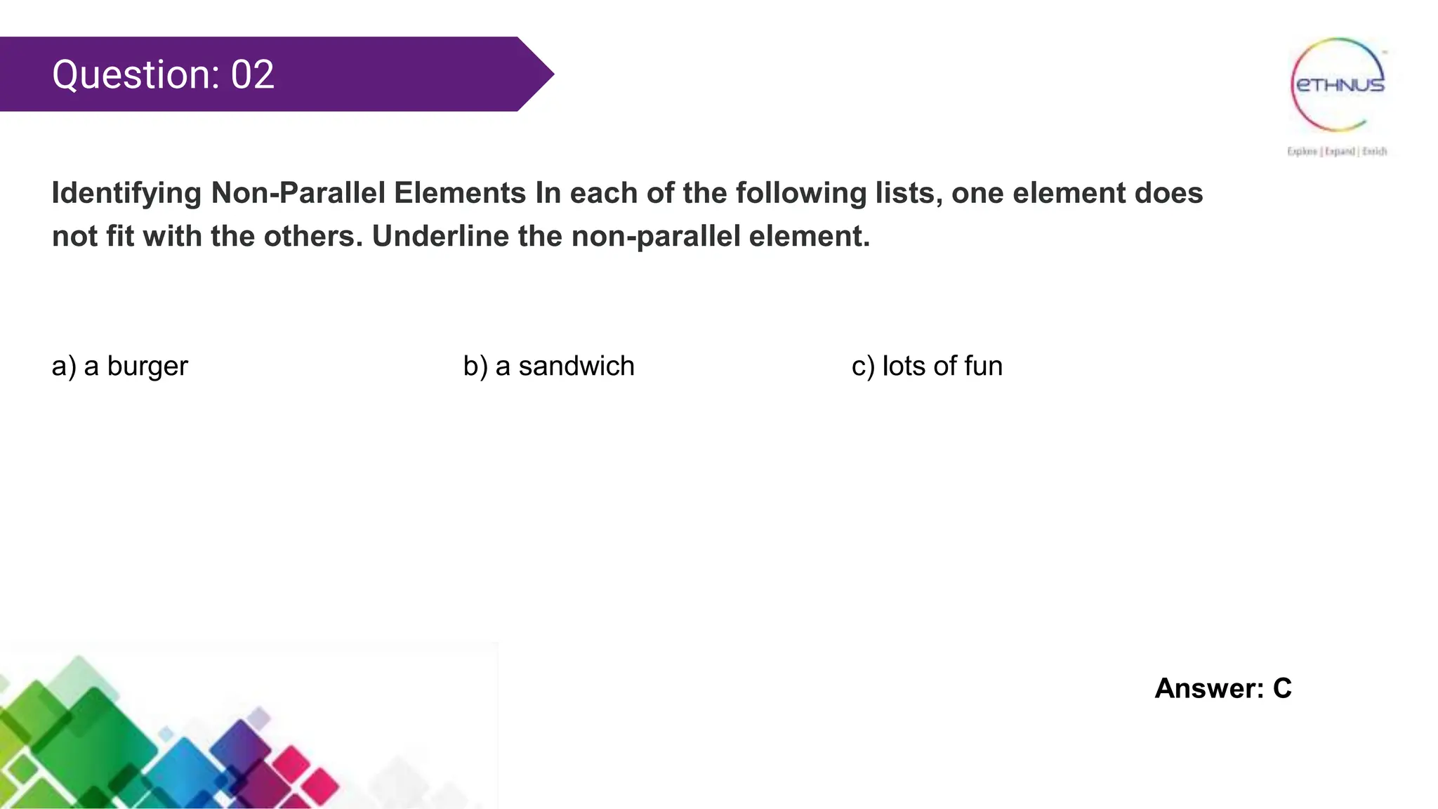 Sentence Correction Parallelism Based Questions Pptx