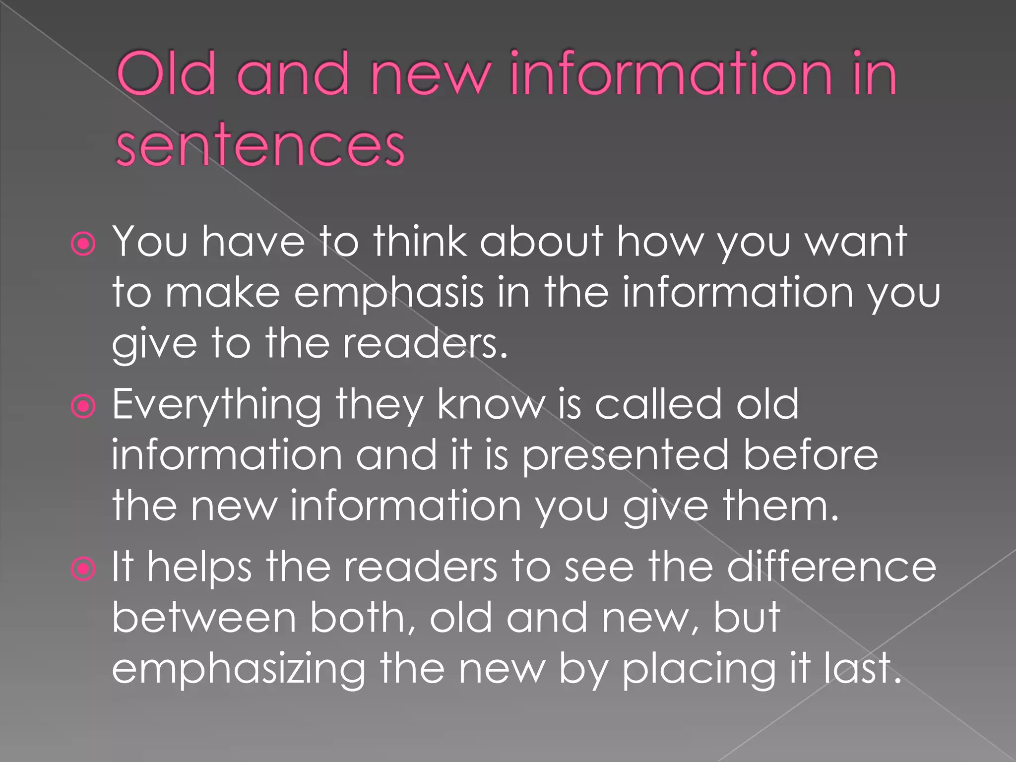 Sentence emphasis and variety | PPTX