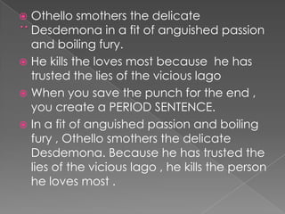 Sentence emphasis and variety | PPTX