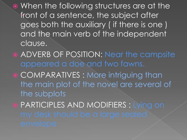 Sentence emphasis and variety | PPT